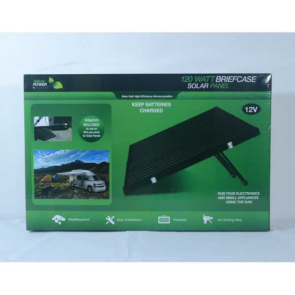 Nature Power 120W Monocrystalline Suitcase Solar Panel | Solar Us Shop